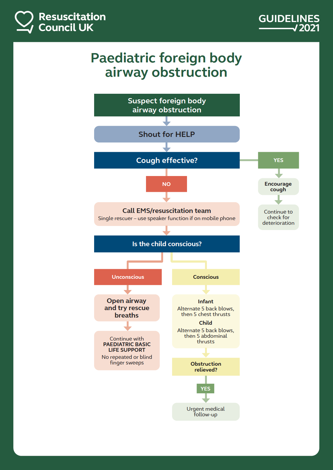 Paediatric Basic Life Support Guidelines Resuscitation Council Uk